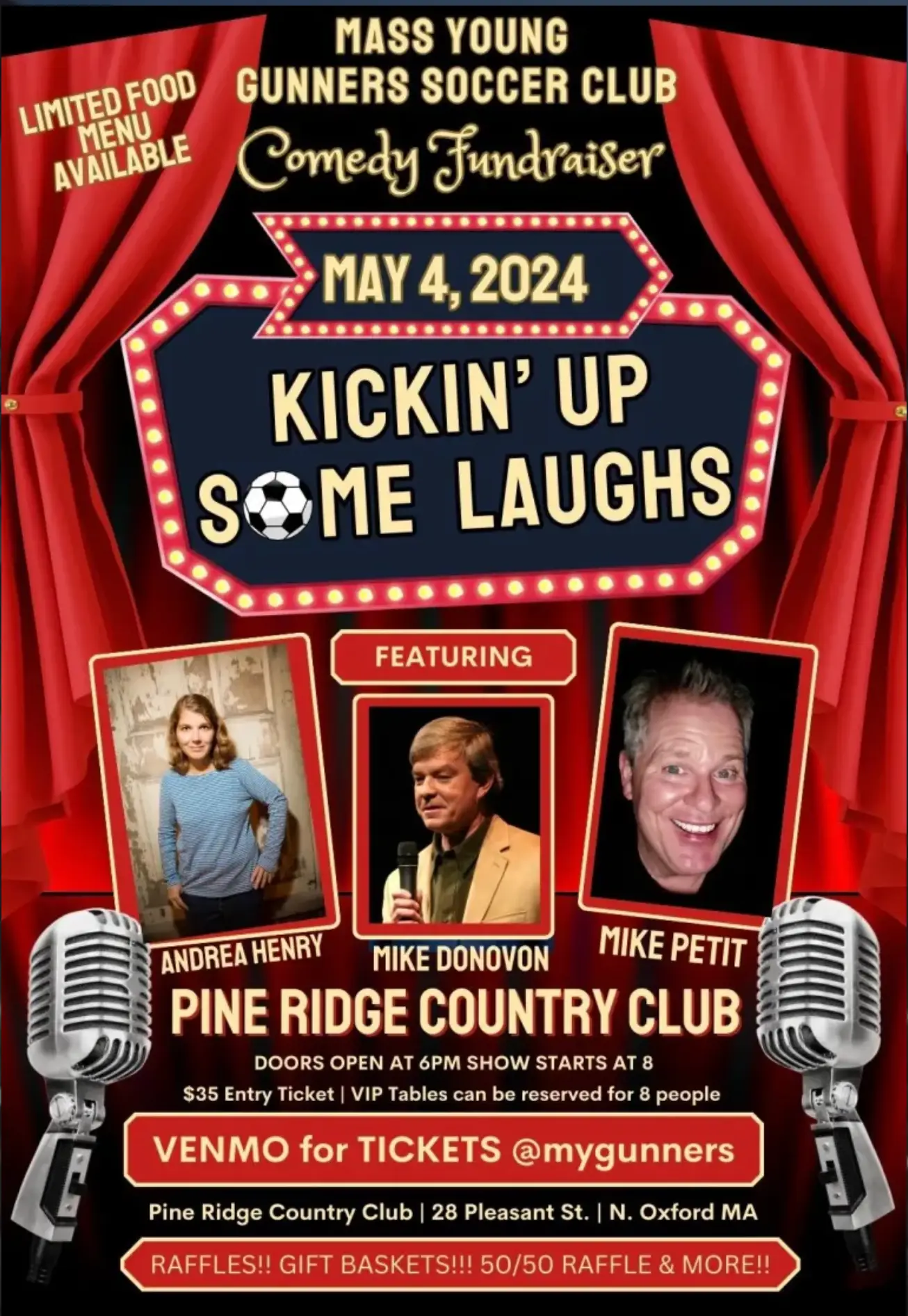 Comedy Night Fundraiser for the Mass Young Lady Gunner Soccer Team ...