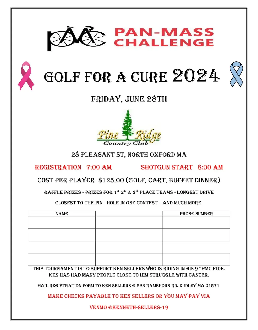 Pan-Mass Challenge GOLF FOR A CURE, Friday, June 28, 2024 | Pine Ridge ...